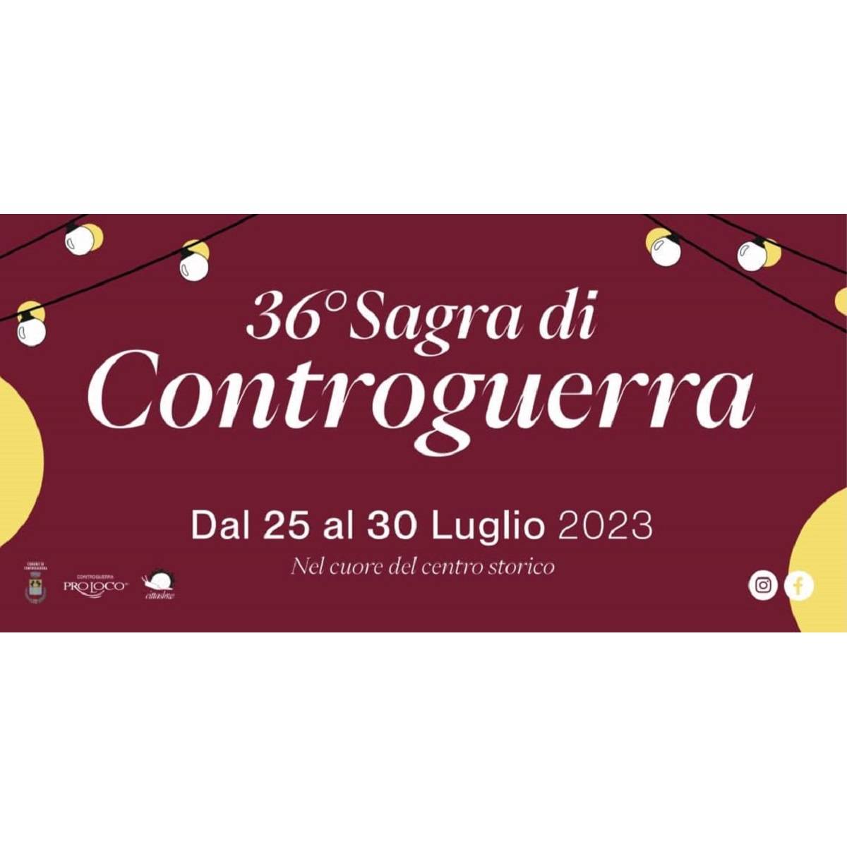 36° Sagra enogastronomica di Controguerra 25 – 30 luglio 2023 · Abruzzo ...