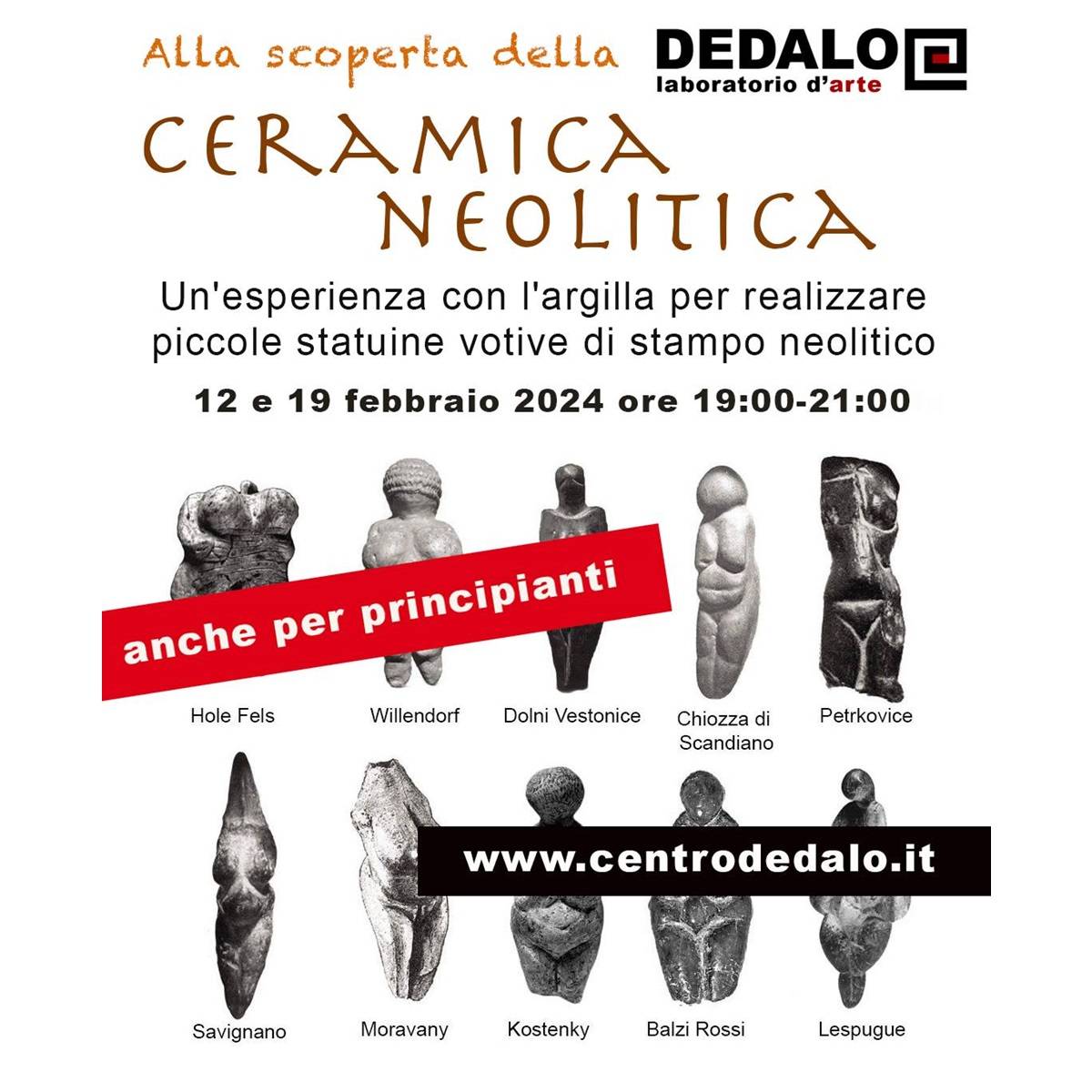 Statuine Neolitiche presso Dedalo laboratorio d’arte a Pescara 12 febbraio 2024 · Abruzzo Oggi